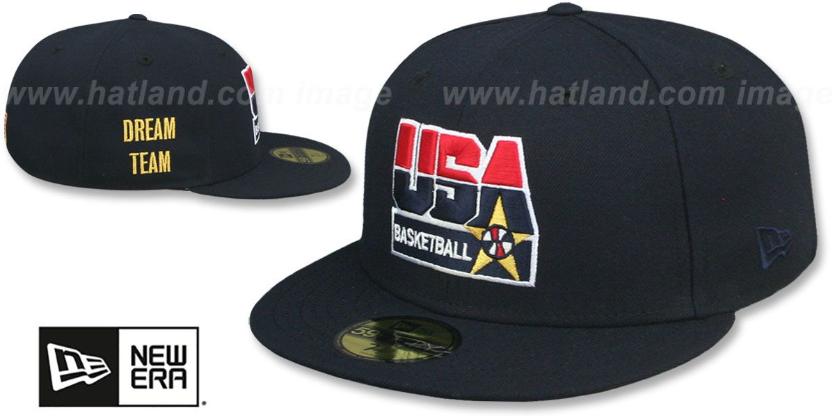 USA Basketball DREAM TEAM Navy Fitted Hat by New Era