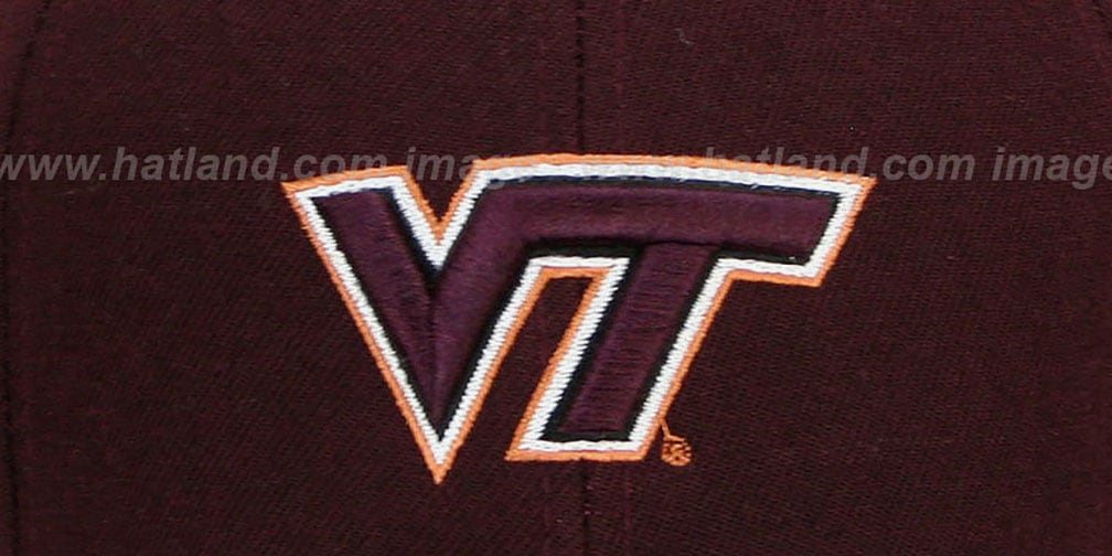 Virginia Tech DH 2 Burgundy Fitted Hat by Zepyr