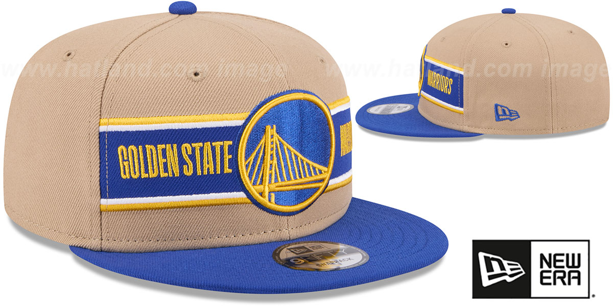 Golden State Warriors 2024 NBA DRAFT SNAPBACK Camel-Royal Hat