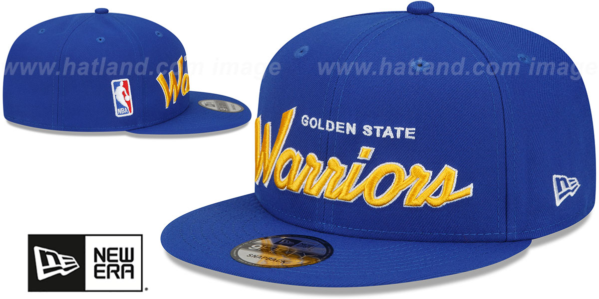 Golden State Warriors SCRIPT-UP SNAPBACK Royal Hat