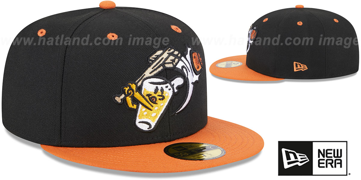 West Michigan Whitecaps THEME NIGHT Black-Burnt Orange Fitted Hat