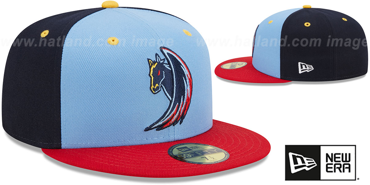 Wichita Wind Surge MILB MARVEL DEFENDERS Sky-Navy-Red Fitted Hat