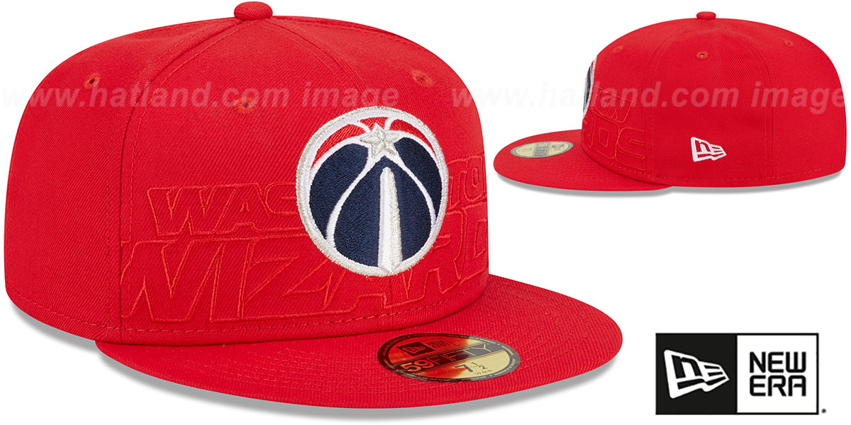 Washington Wizards 2023 NBA DRAFT Red Fitted Hat by New Era