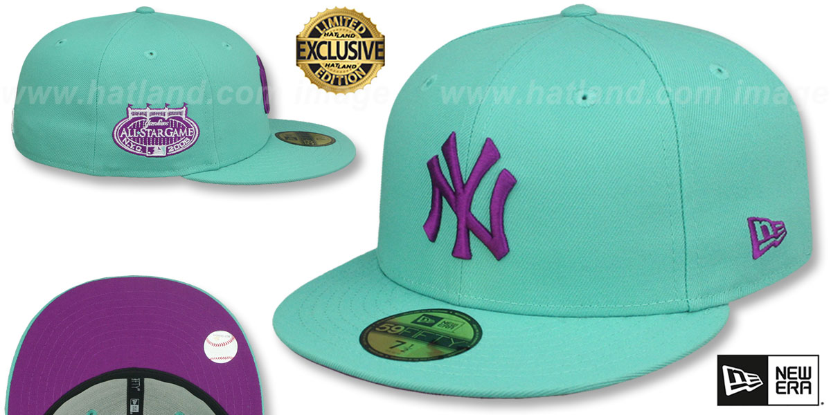 New York Yankees 2008 ALL STAR GAME PURPLE-BOTTOM Mint Fitted Hat