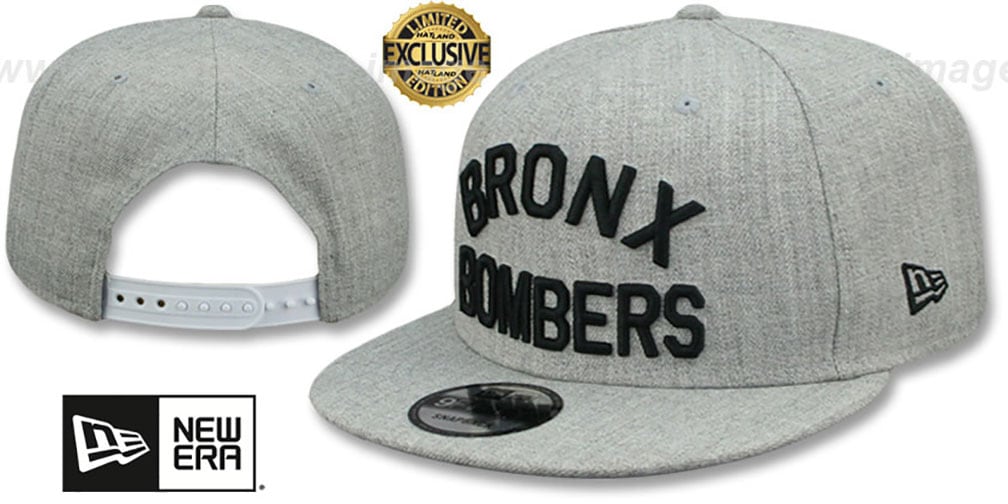 New York Yankees BRONX BOMBERS SNAPBACK Heather Light Grey Hat