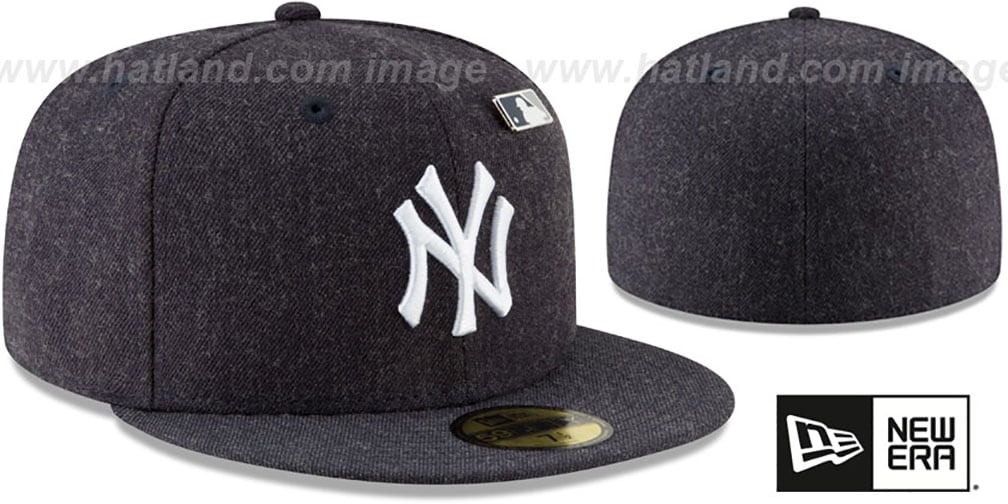 New York Yankees HEATHERED-PIN Navy Fitted Hat by New Era