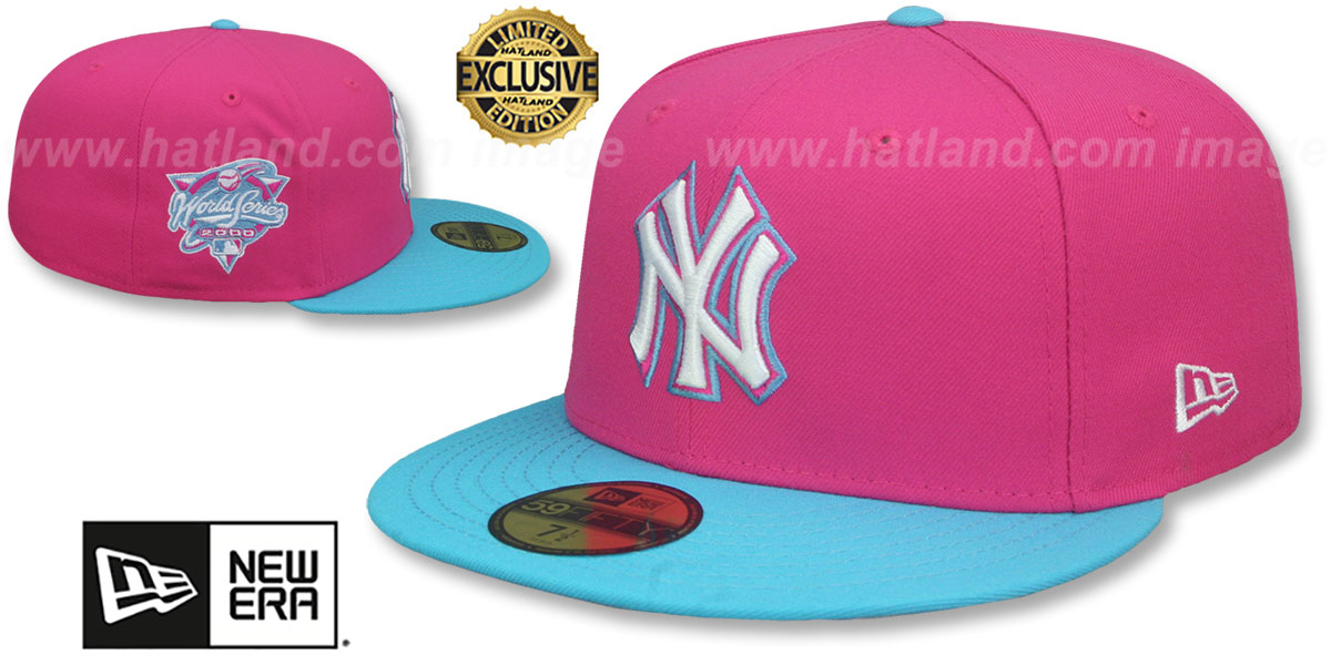New York Yankees MIAMI VICE SIDE-PATCH Beetroot-Blue Fitted Hat