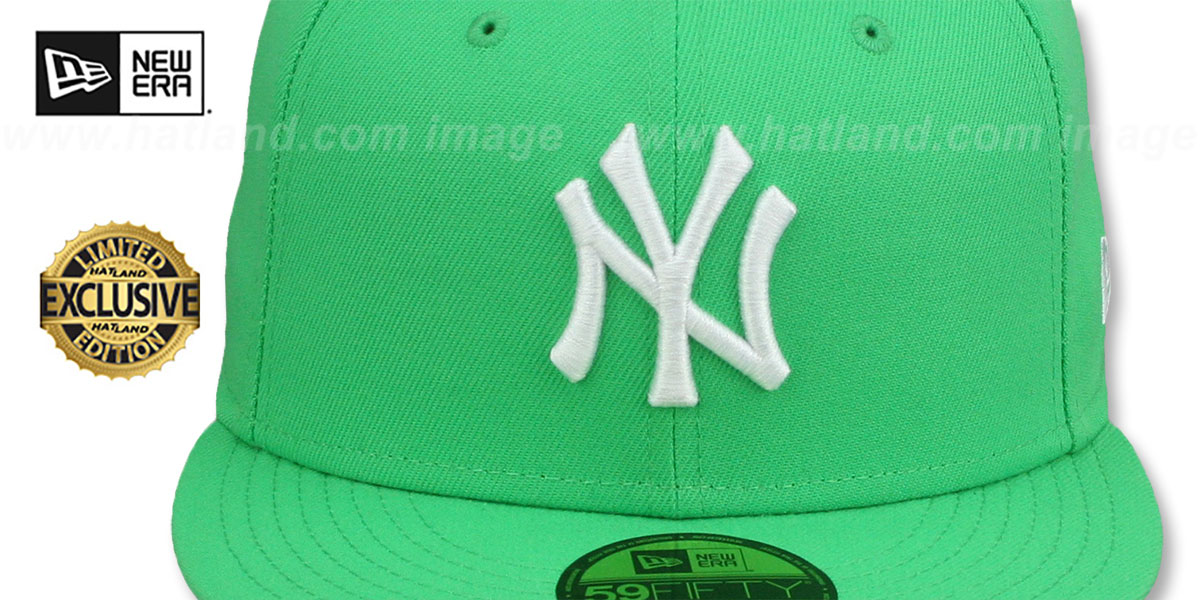 New York Yankees TEAM-BASIC Island Green-White Fitted Hat