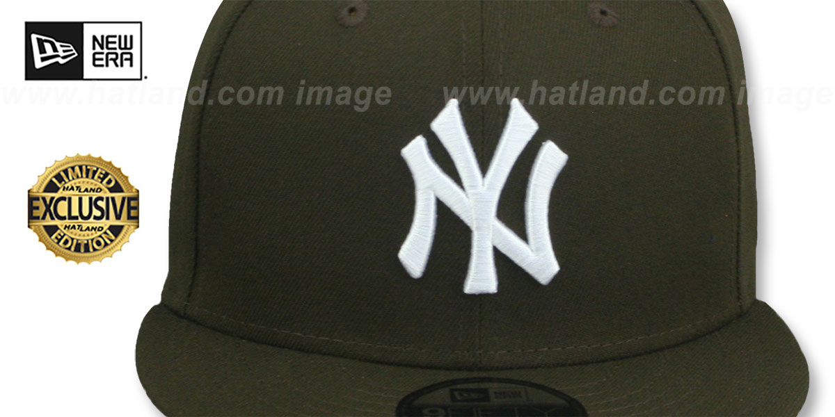 New York Yankees TEAM-BASIC SNAPBACK Brown-White Hat
