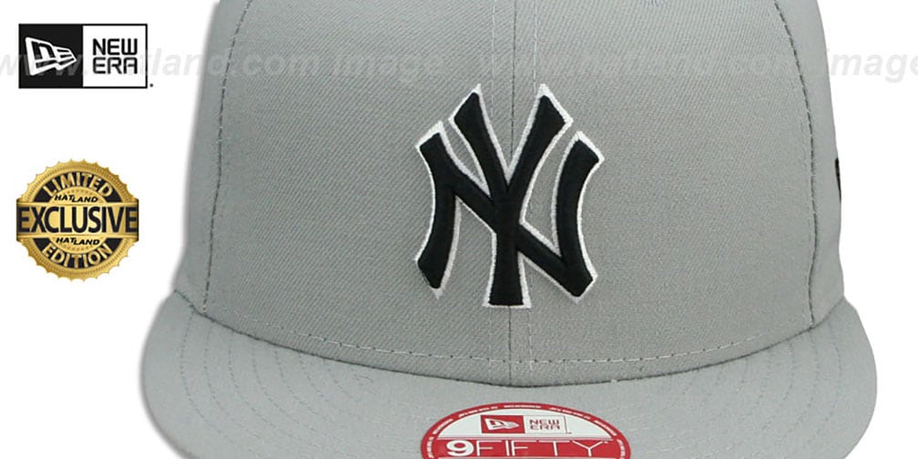 New York Yankees TEAM-BASIC SNAPBACK Grey-Black Hat