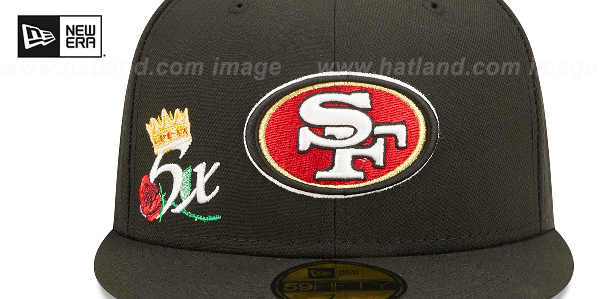 San Francisco 49ers CROWN CHAMPS Black Fitted Hat by New Era