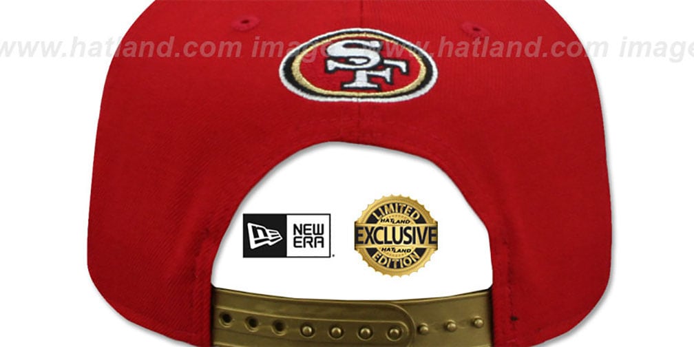 San Francisco 49ers GOLD METAL-BADGE SNAPBACK Red Hat