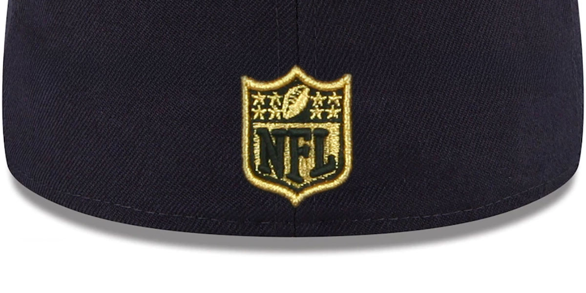 San Francisco 49ers GOLD-METALLIC Black Fitted Hat