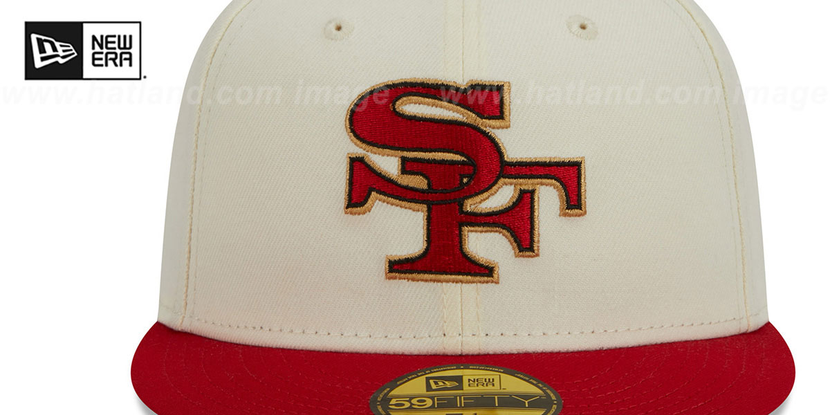 San Francisco 49ers NFL LIGATURE White-Red Fitted Hat