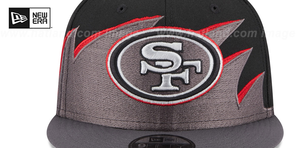 San Francisco 49ers NFL TIDAL WAVE SNAPBACK Black-Charcoal Hat