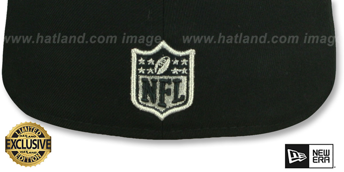 San Francisco 49ers SILVER METAL-BADGE Black Fitted Hat