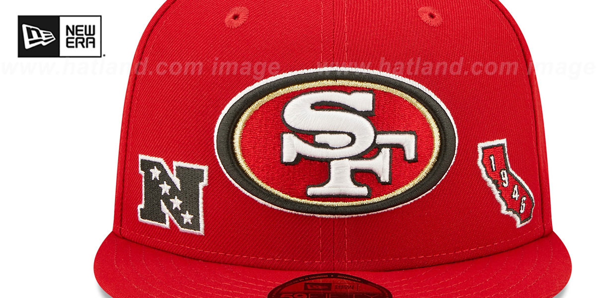 San Francisco 49ers TRIPLE THREAT IDENTITY Red Fitted Hat