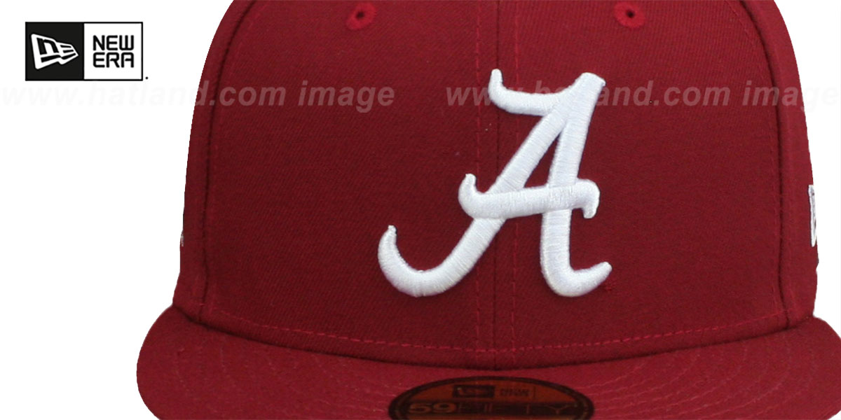 Alabama NCAA TEAM-BASIC SIDE PATCH Burgundy Fitted Hat