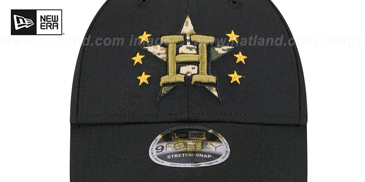 Boston Astros 2024 ARMED FORCES STARS N STRIPES STRETCH SNAP Hat