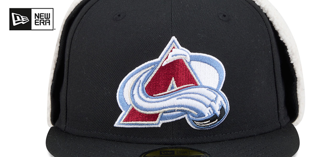 Colorado Avalanche CLASSIC DOGEAR Black Fitted Hat