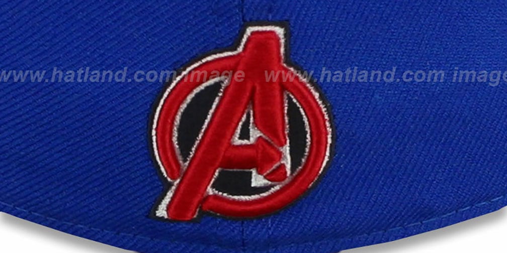 Marvel Avengers CAPTAIN AMERICA OUTLINE Royal-Red Fitted Hat
