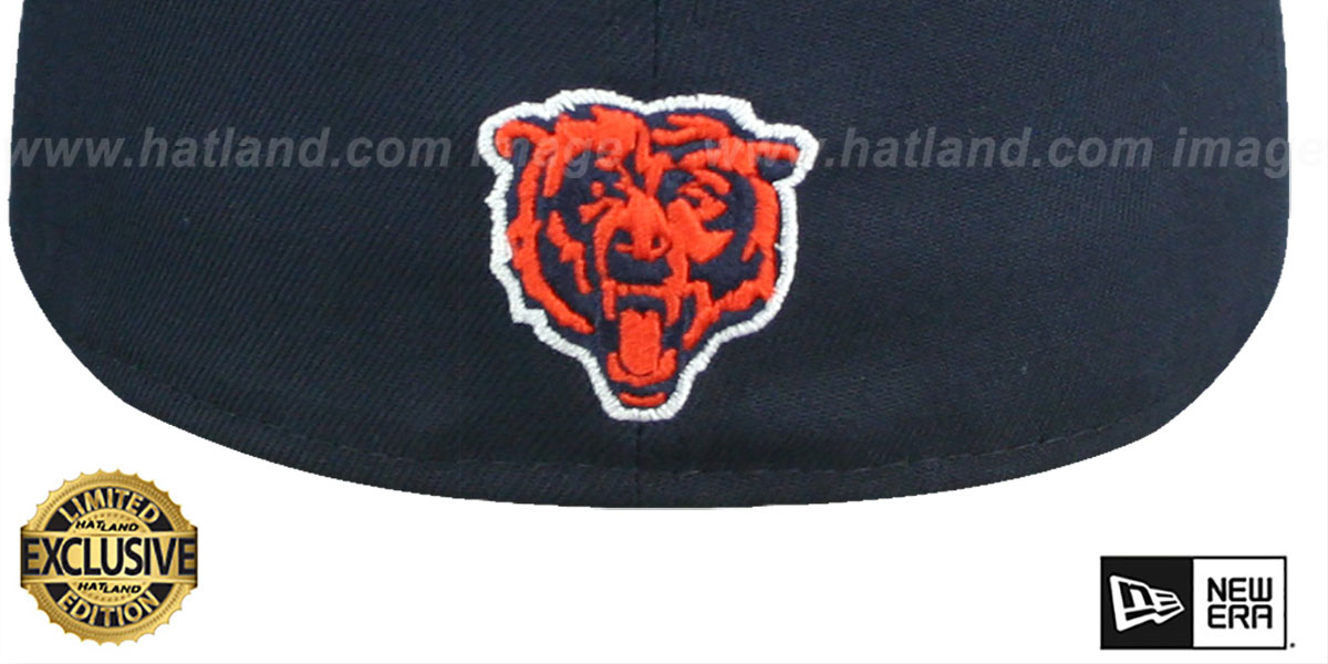 Chicago Bears NFL LIGATURE Navy Fitted Hat by New Era