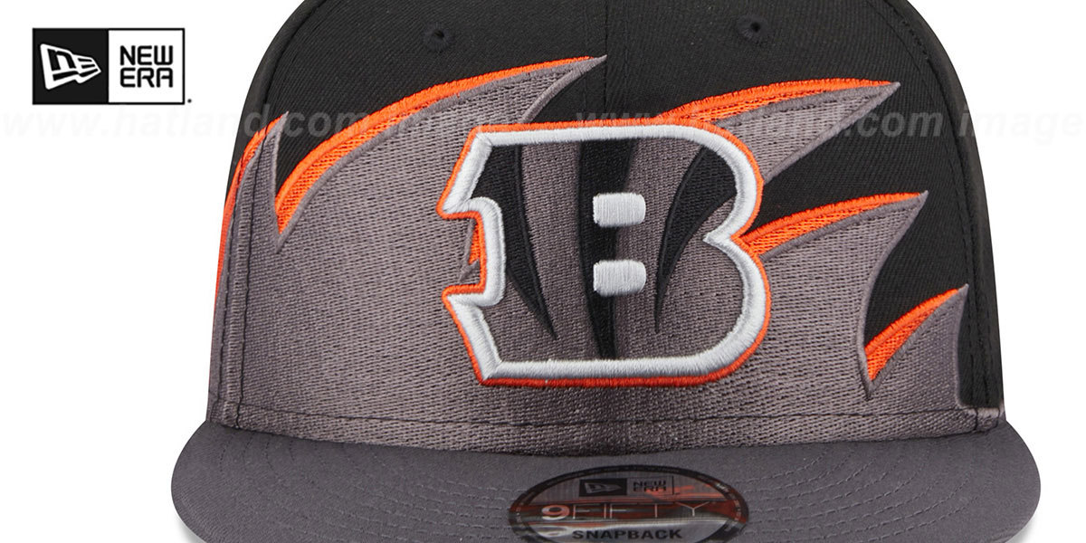 Cincinnati Bengals NFL TIDAL WAVE SNAPBACK Black-Charcoal Hat