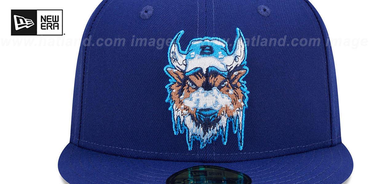 Buffalo Bisons MILB MARVEL DEFENDERS Royal Fitted Hat