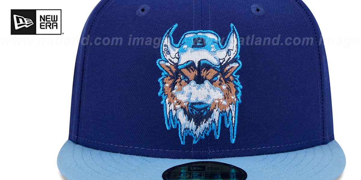 Buffalo Bisons MILB MARVEL DEFENDERS SIDE-PATCH Royal-Sky Fitted