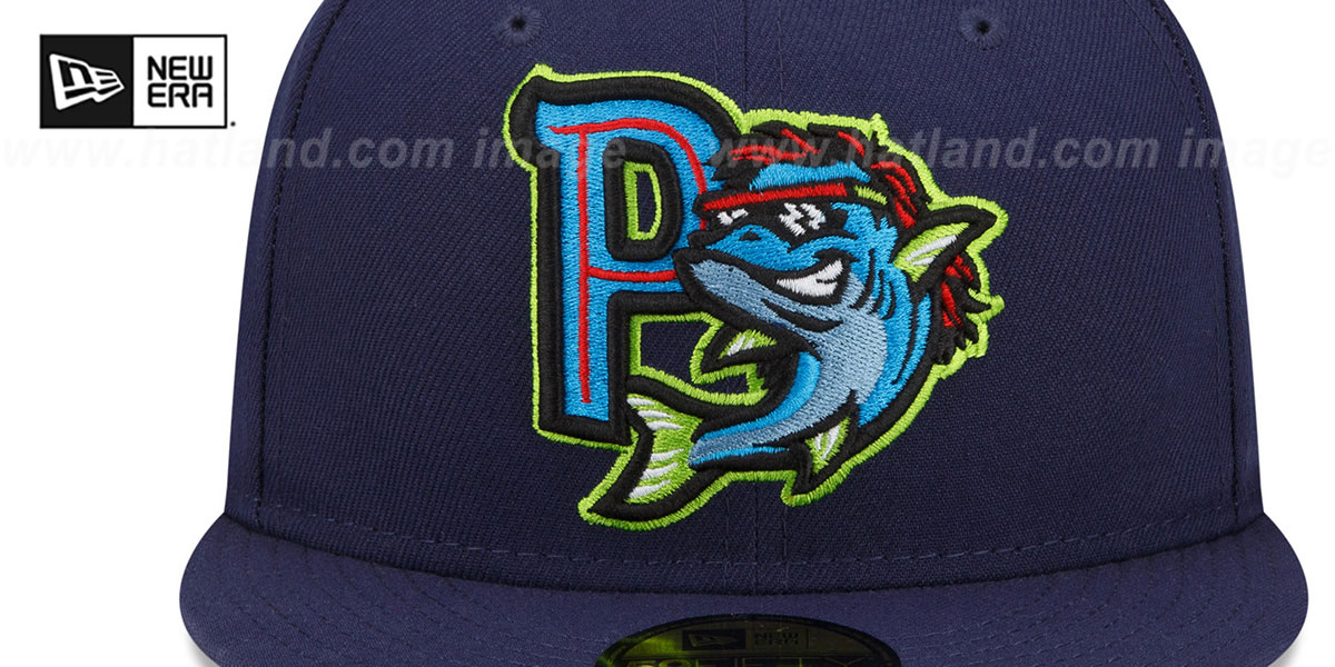 Pensacola Blue Wahoos THEME NIGHT Navy Fitted Hat by New Era
