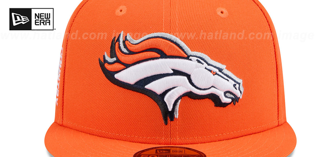 Denver Broncos 2024 NFL DRAFT Orange Fitted Hat by New Era