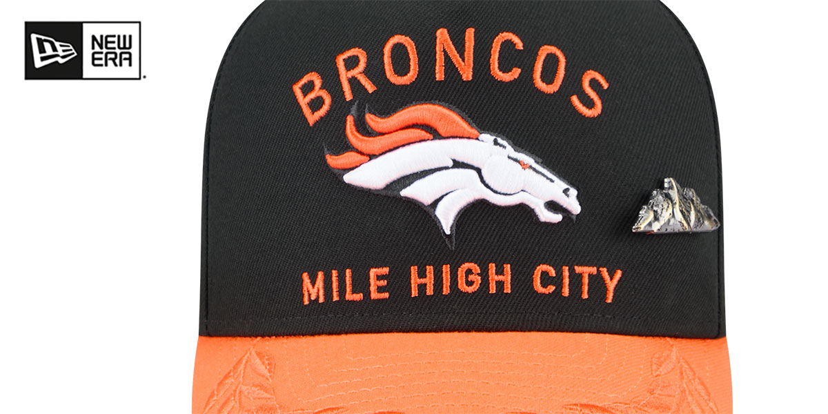 Denver Broncos 2025 NFL DRAFT ONSTAGE A-FRAME Black-Orange Fitted