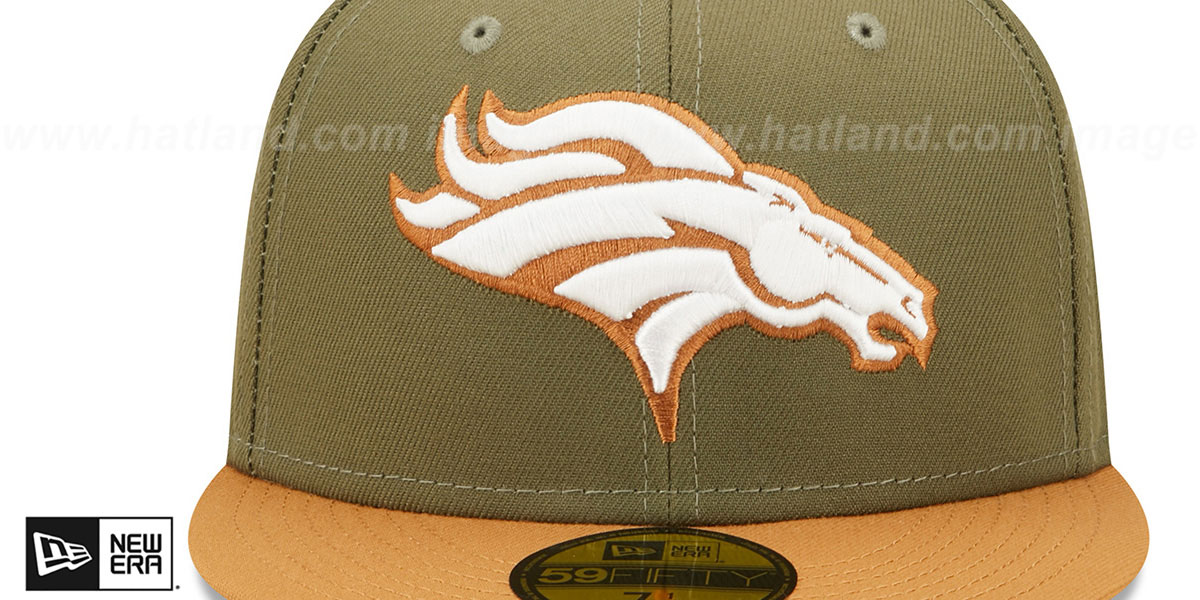 Denver Broncos 2T COLOR PACK Olive-Tan Fitted Hat by New Era