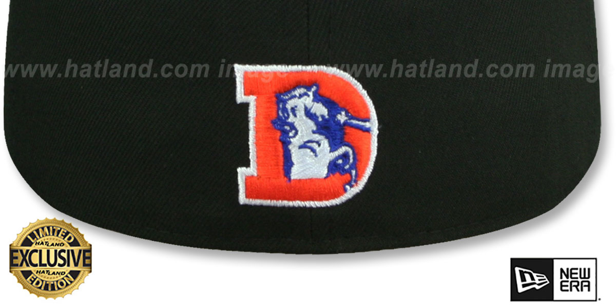 Denver Broncos THROWBACK NFL SHIELD-BASIC Black-Royal Fitted Hat