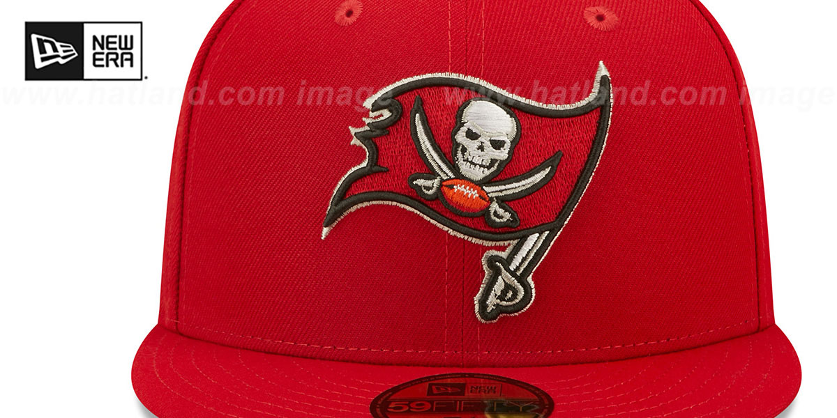 Tampa Bay Buccaneers BANNER SIDE-PATCH Red Fitted Hat