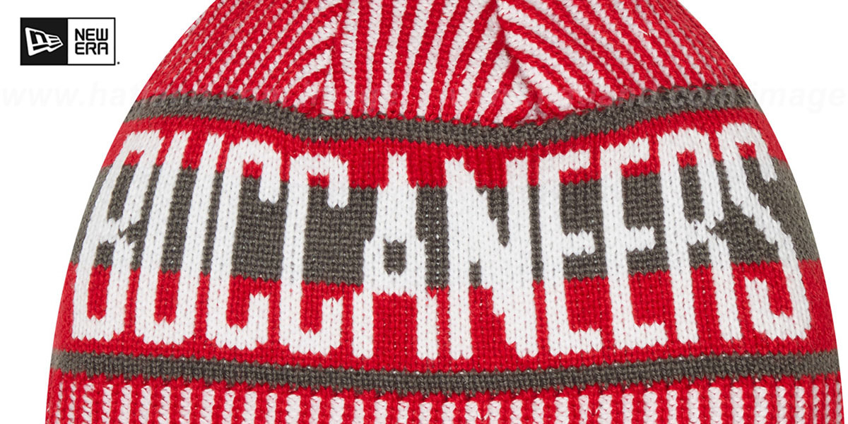 Tampa Bay Buccaneers STRIPED Knit Beanie Hat by New Era