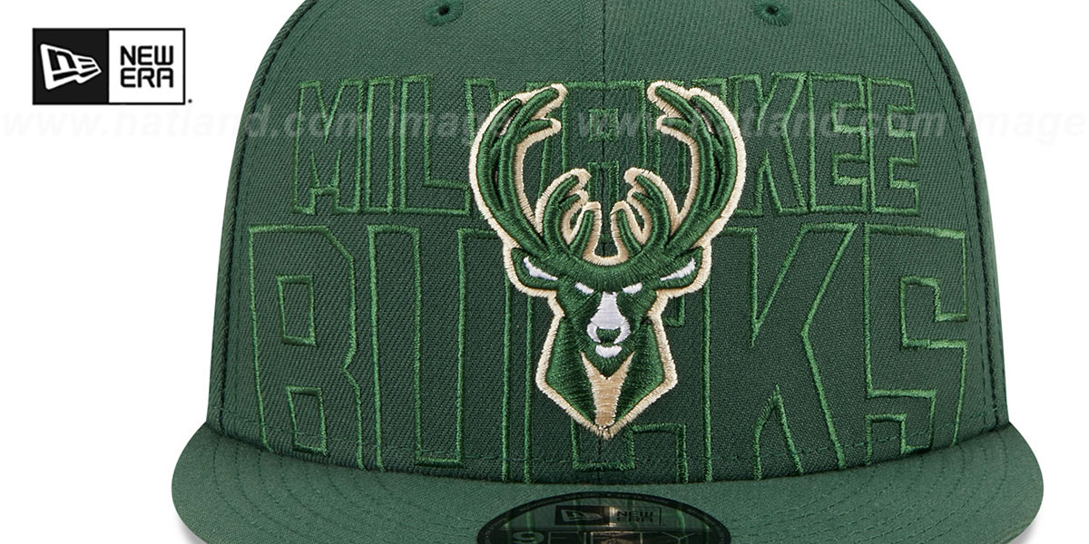 Milwaukee Bucks 2023 NBA DRAFT SNAPBACK Green Hat by New Era