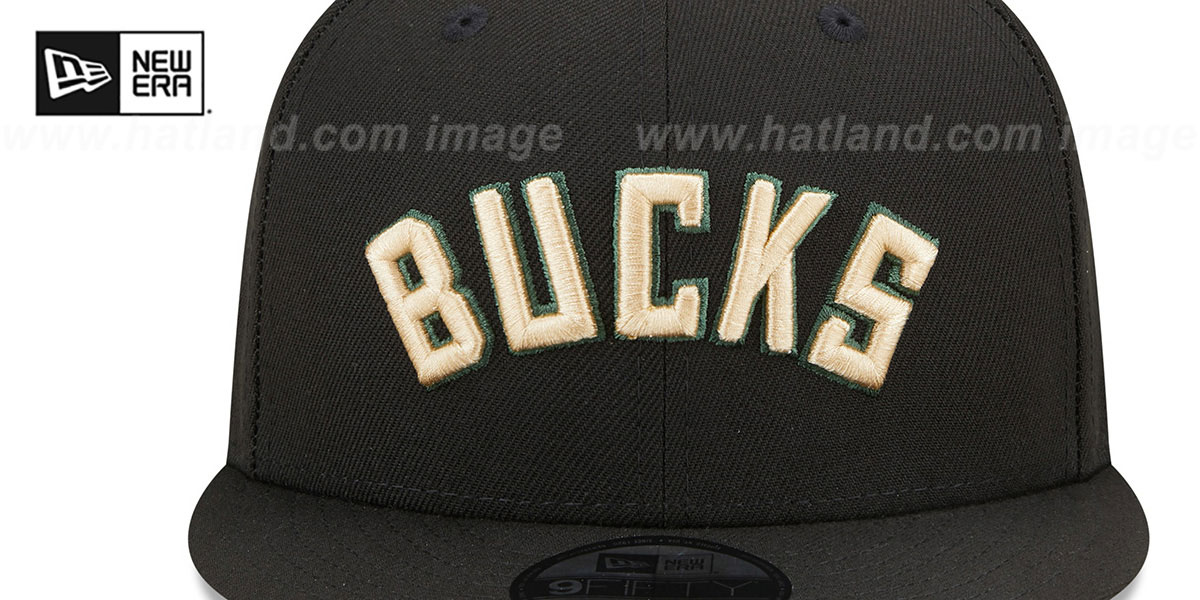 Milwaukee Bucks STATEMENT SNAPBACK Black Hat by New Era