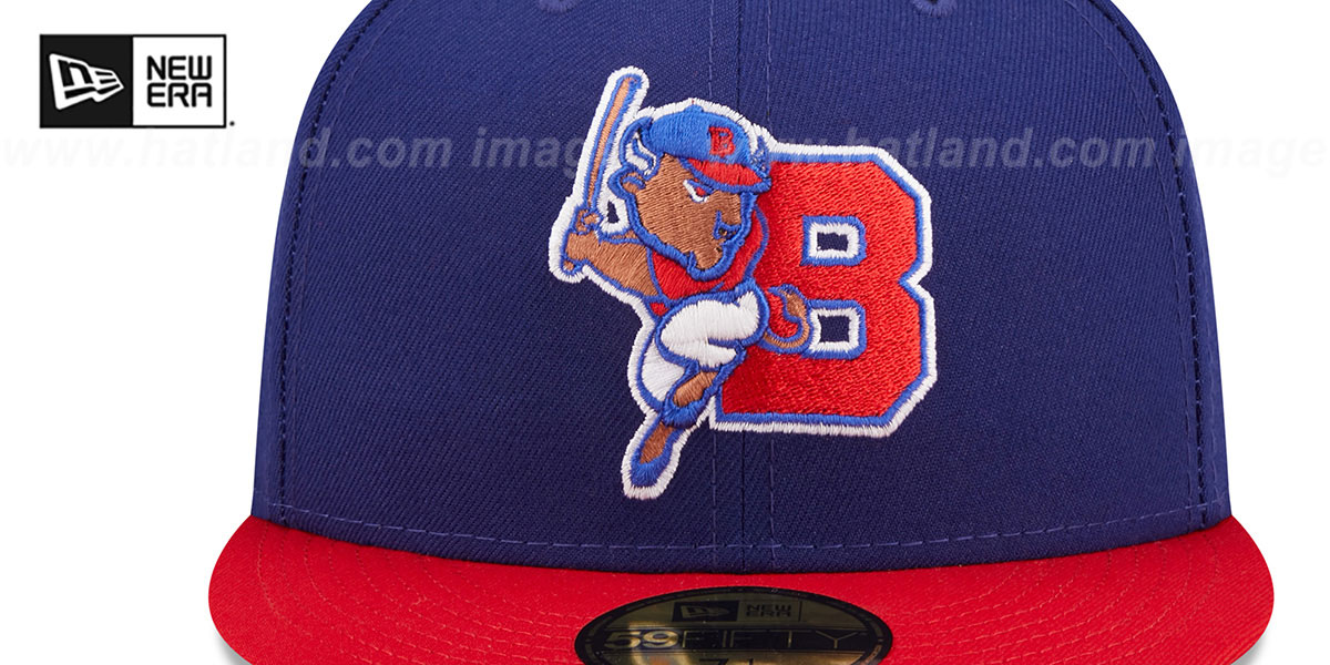 Buffalo Bisons MILB ONFIELD GAME Royal-Red Fitted Hat