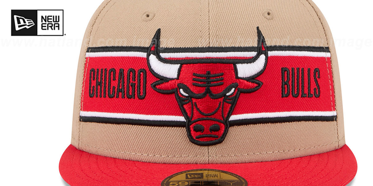 Chicago Bulls 2024 NBA DRAFT Camel-Red Fitted Hat by New Era