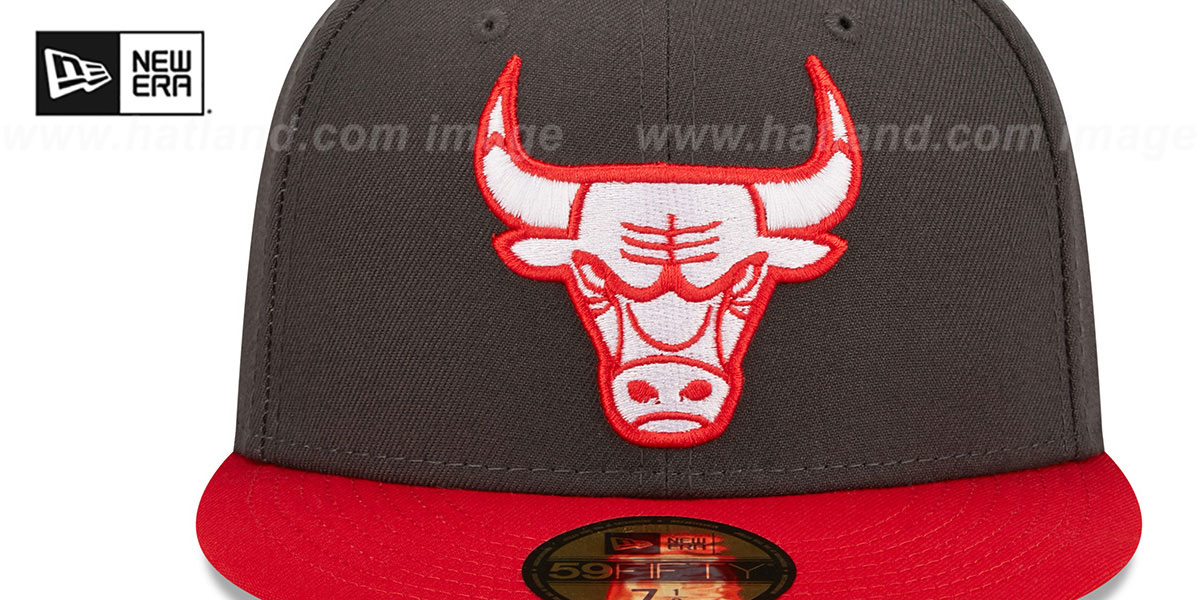 Chicago Bulls 2T COLOR PACK Charcoal-Red Fitted Hat