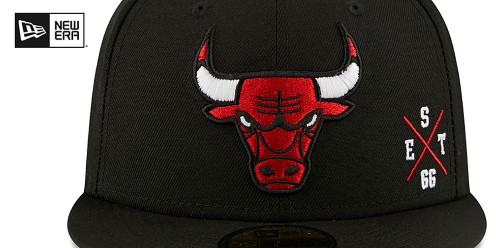 Chicago Bulls MULTI-AROUND Black Fitted Hat by New Era
