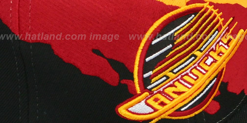 Vancouver Canucks PAINTBRUSH SNAPBACK Gold-Red-Black Hat