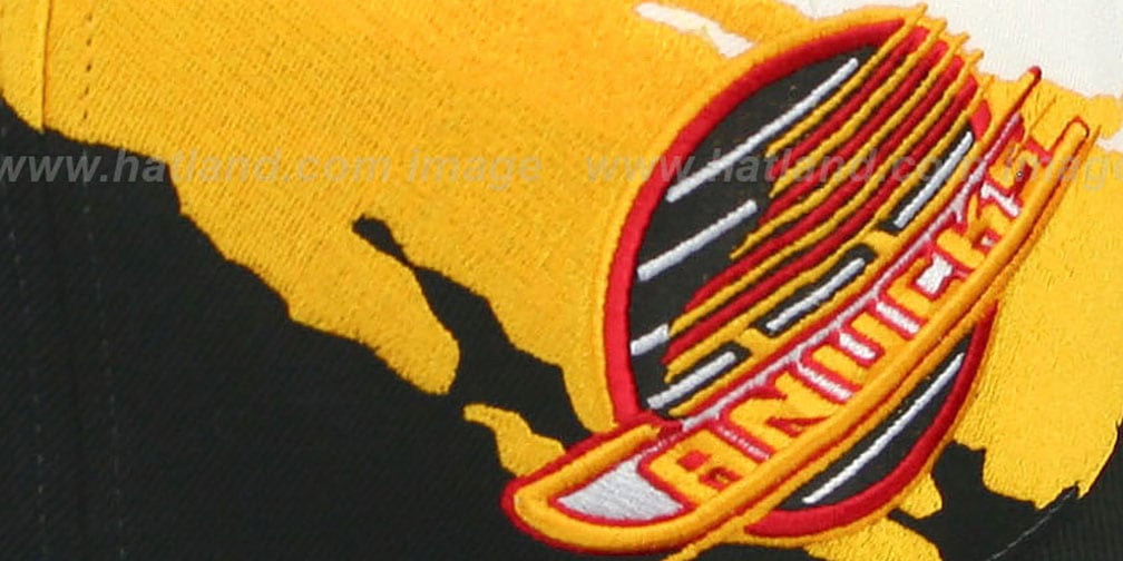 Vancouver Canucks PAINTBRUSH SNAPBACK White-Gold-Black Hat