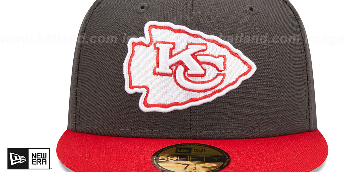 Kansas City Chiefs 2T COLOR PACK Charcoal-Red Fitted Hat