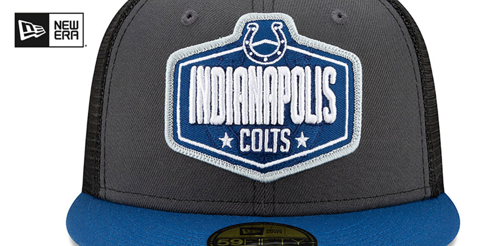 Indianapolis Colts 2021 NFL TRUCKER DRAFT Fitted Hat