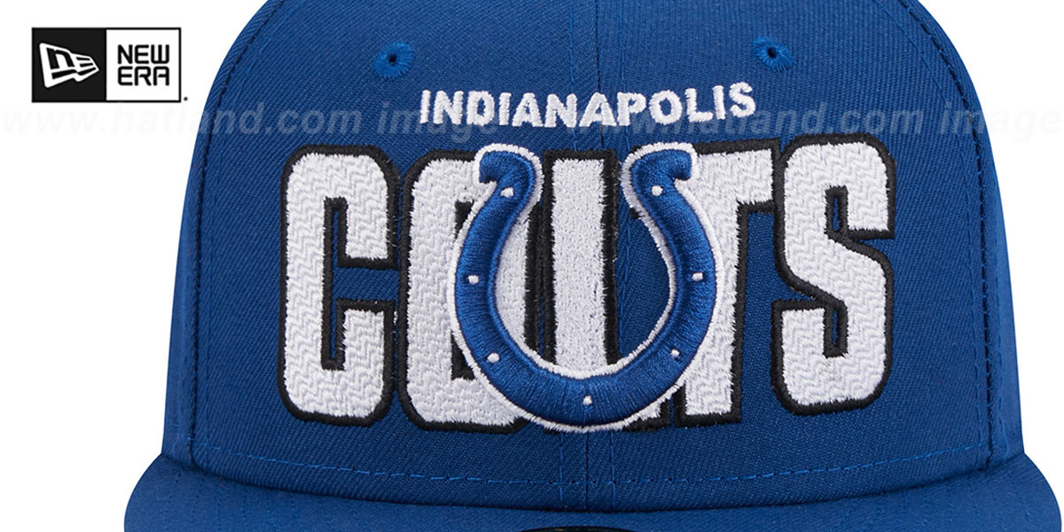 Indianapolis Colts 2023 NFL DRAFT Royal Fitted Hat