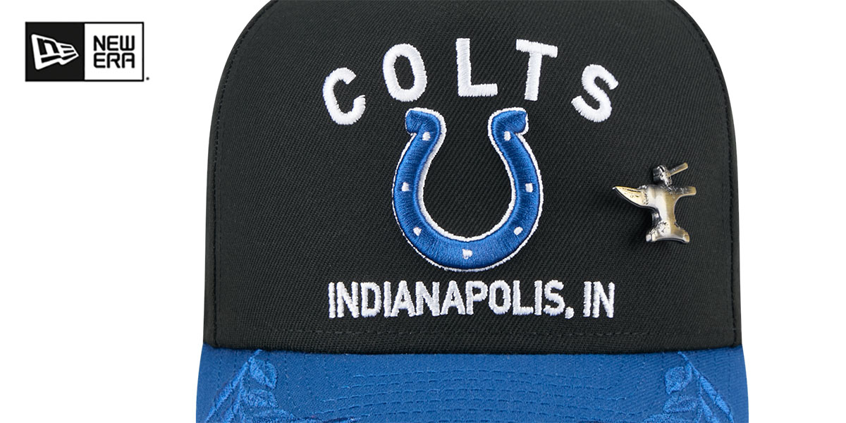 Indianapolis Colts 2025 NFL DRAFT ONSTAGE A-FRAME Black-Royal Fit