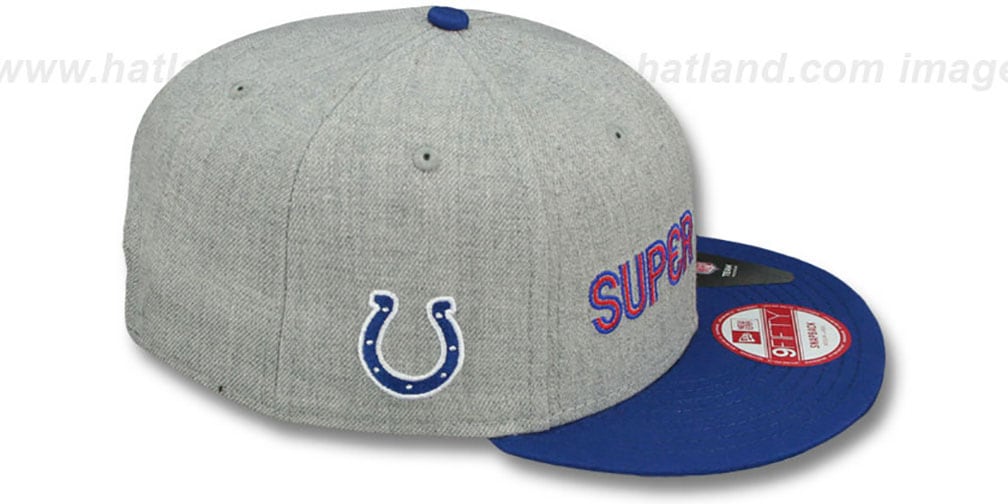 Baltimore Colts SUPER BOWL V SNAPBACK Grey-Royal Hat