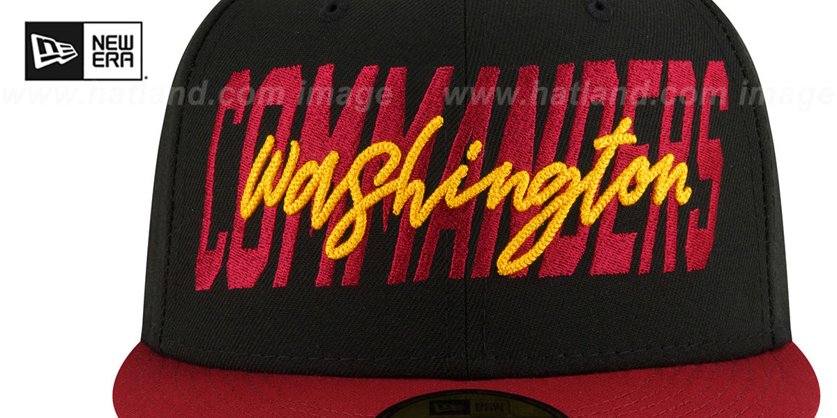 Washington Commanders 2022 NFL DRAFT Black-Burgundy Fitted Hat